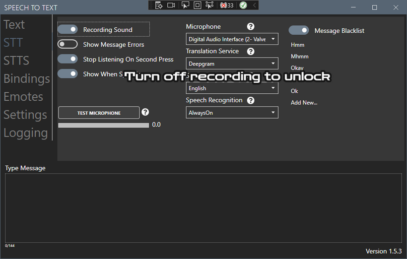 1.5.3 is out! Continuous speech unlocked! – VRCSTT